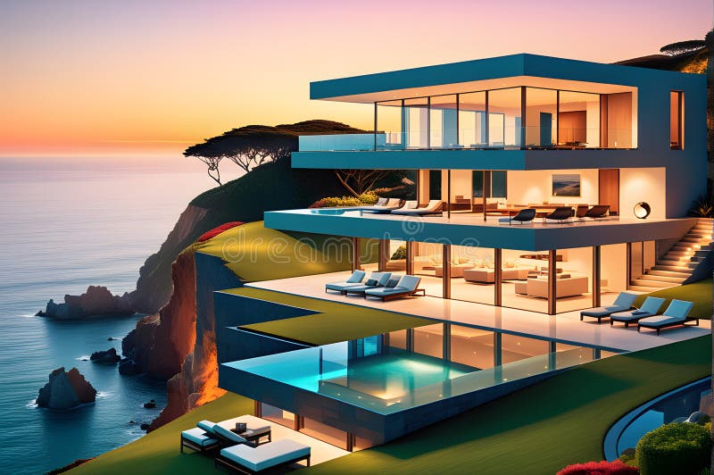 Home Designs Exterior of Outer Building Depicting Real Estate Concept ...