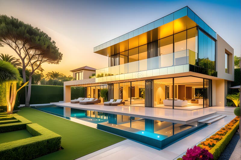 Home Designs Exterior of Outer Building Depicting Real Estate Concept ...