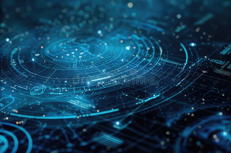 Explore the Realm of Futuristic Digital Interface with Virtual Data Elements and HUD AIG62 Stock ...