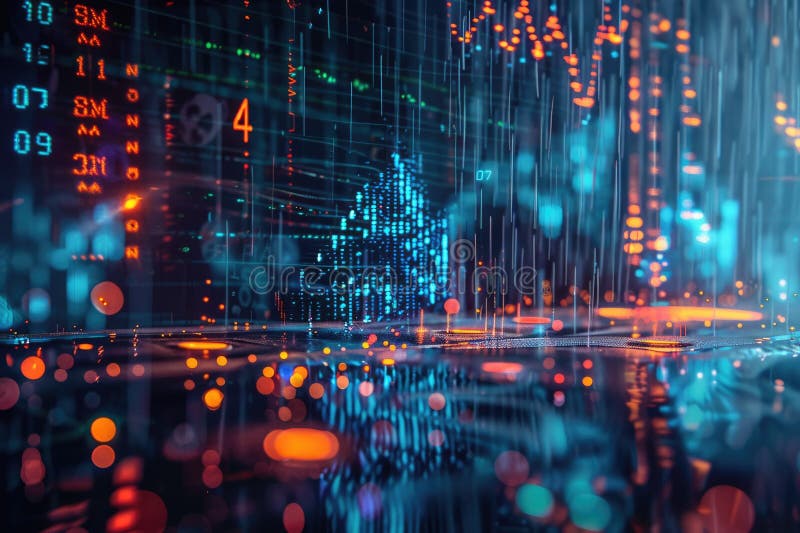 Explore the Realm of Futuristic Digital Interface with Virtual Data Elements and HUD AIG62 Stock ...