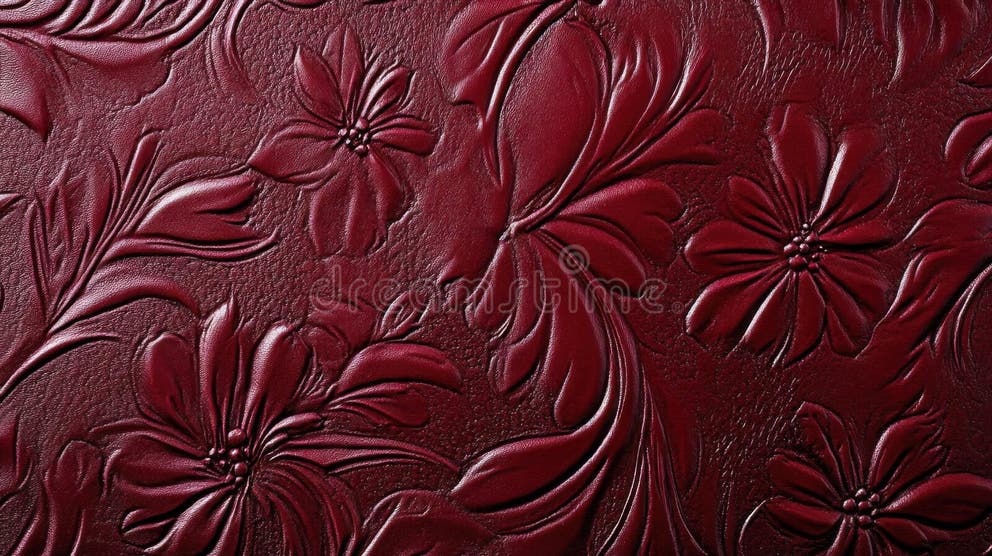 Explore Red Floral Texture Pattern Background with Relief Decoration ...