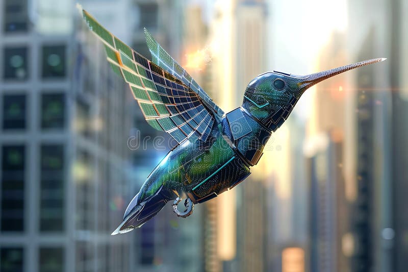 Robotic Hummingbird with High-Tech Features and Dynamic Design Stock ...