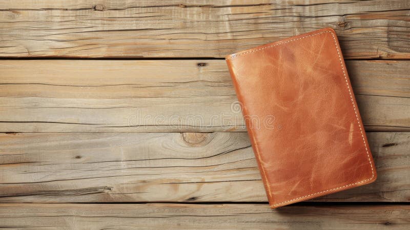 Explore a Rustic Setup with an Album and Portfolio on an Old Wooden ...