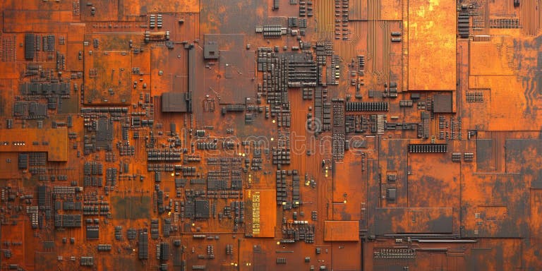 Explore Rusty Circuit Board Textures and Vintage Circuit Design Concept ...