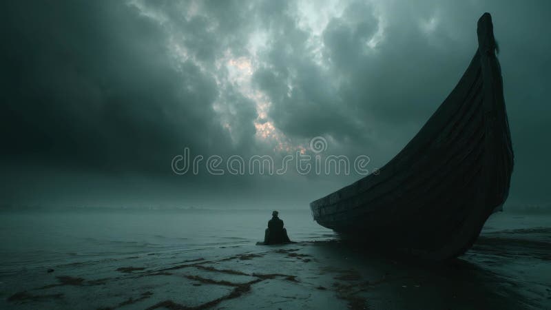 Viking Warriors Boat on Medieval Beach Stock Footage - Video of culture ...