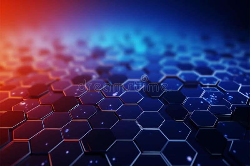 Explore the Sci Fi Realm with an Abstract, Gradient Hexagonal Backdrop ...