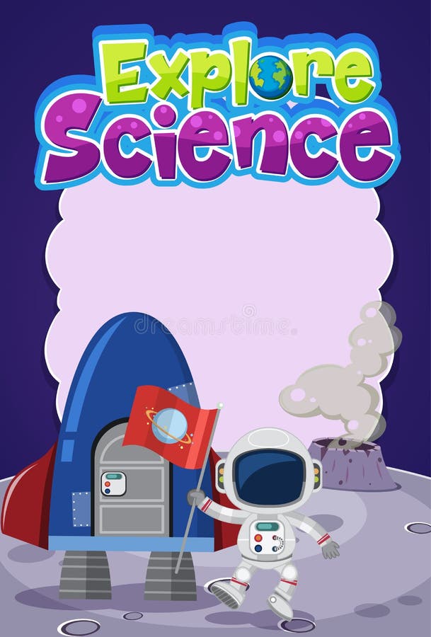 Explore Science Logo with Different Kids Isolated Stock Vector ...