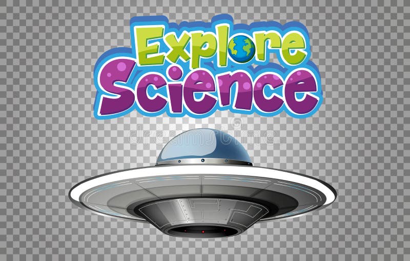 Explore Science Logo and Set of Space Education Objects Isolated Stock ...