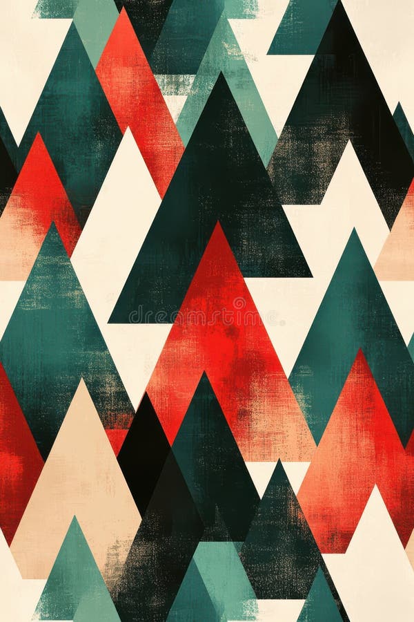 Vibrant Geometric Pattern with Overlapping Triangles and Textured ...