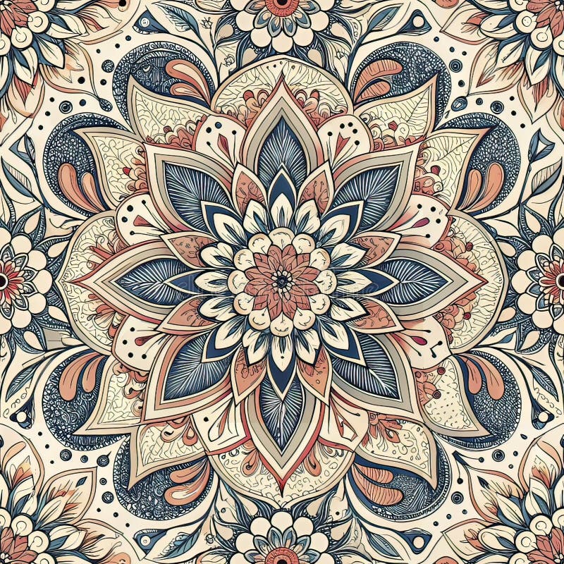 Explore Seamless Mandala Patterns, Perfect for Digital Design Textiles ...