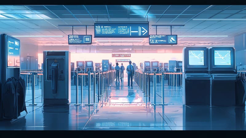 Explore the Security Check Area in an Airport Featuring Advanced X-ray ...