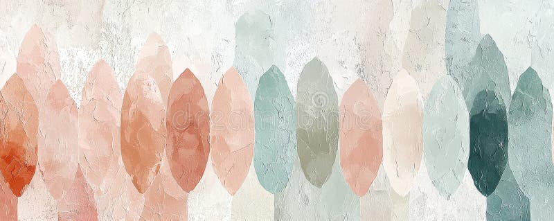 Contemporary Design Close-up of Pastel Abstract Shapes in Artistic ...