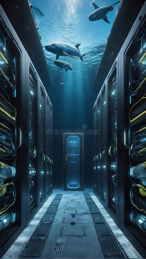 Seascape Secure Storage. AI Generate Stock Illustration - Illustration ...