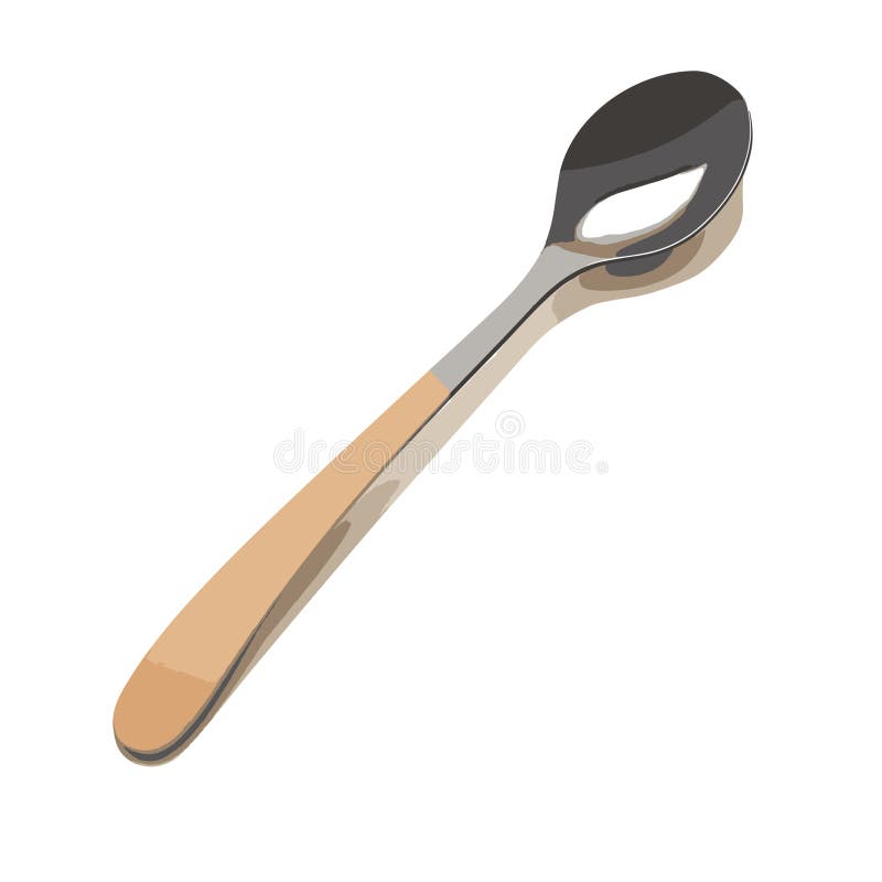 Culinary Essential: Spoon Vector Illustration on White Background Stock ...