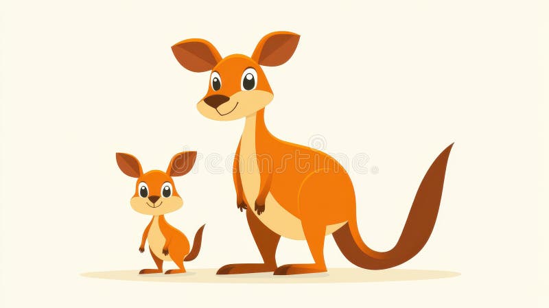 Explore a Simplistic Kangaroo Illustration with Clean Lines and a ...