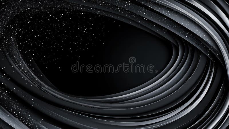 Explore a Sleek 3D Black Techno Abstract Background Featuring Curves ...