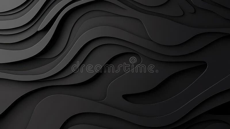 Explore a Sleek 3D Black Techno Abstract Background with Sharp Cutouts ...