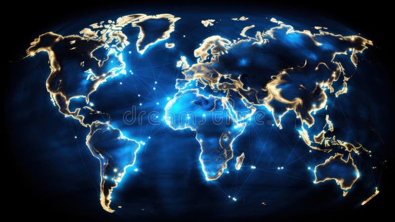 Explore a Sleek Digital Globe Map, Blending Modern Design with ...