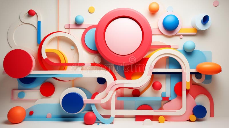 Explore a Sleek Geometric Interstellar Design with Flat Texture and ...