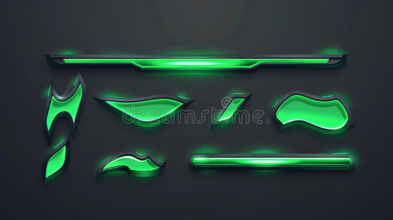 Explore Sleek Green Futuristic Elements in this Basic Communication ...