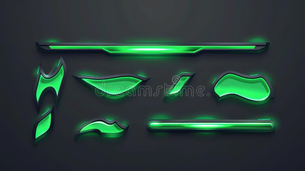 Explore Sleek Green Futuristic Elements in this Basic Communication ...