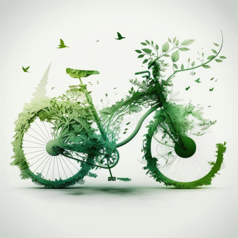 Black and Eco Bikes Designed with High-Quality Generative AI Stock ...