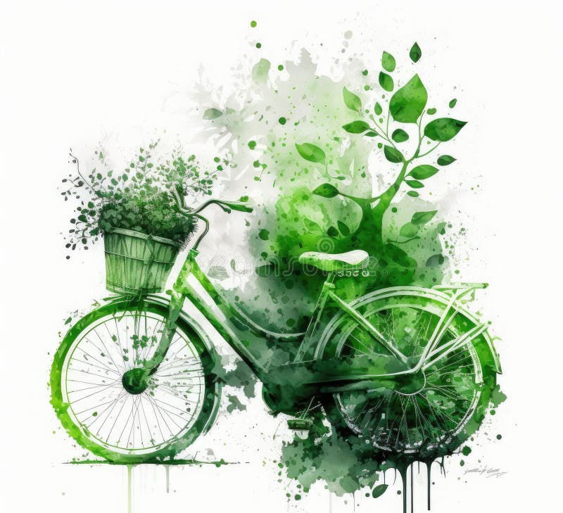 Black and Eco Bikes Designed with High-Quality Generative AI Stock ...