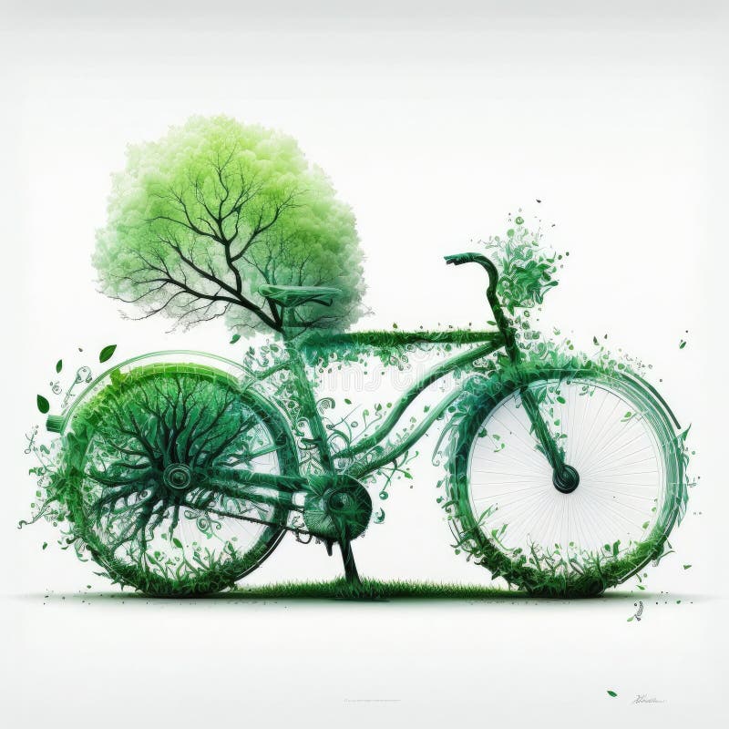 Black and Eco Bikes Designed with High-Quality Generative AI Stock ...