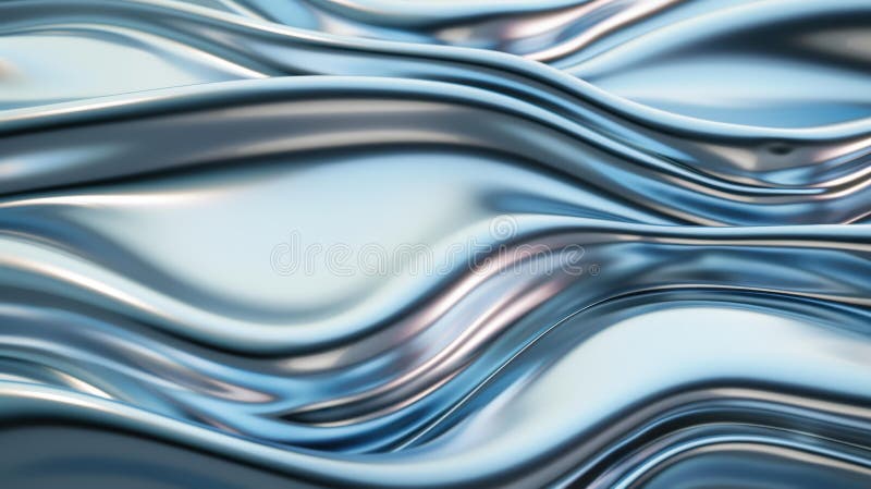 Explore a Sleek and Reflective Silver Metal Texture, Showcasing Fluid ...