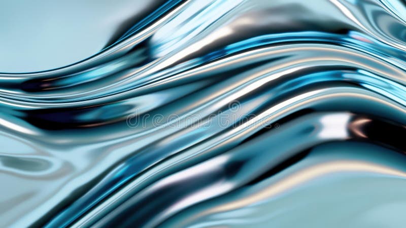 Explore a Sleek and Reflective Silver Metal Texture, Showcasing Fluid ...