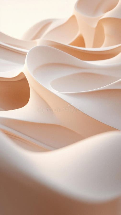 Explore Smooth, Swirling Abstract Forms in Beige Stock Illustration ...