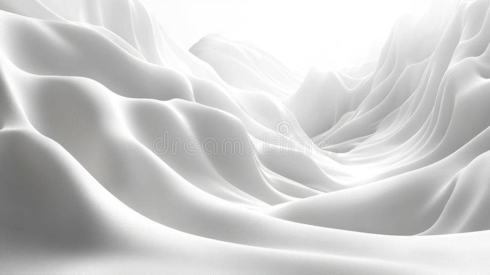 Explore Smooth Waves of White Abstract Background and Serene Texture ...
