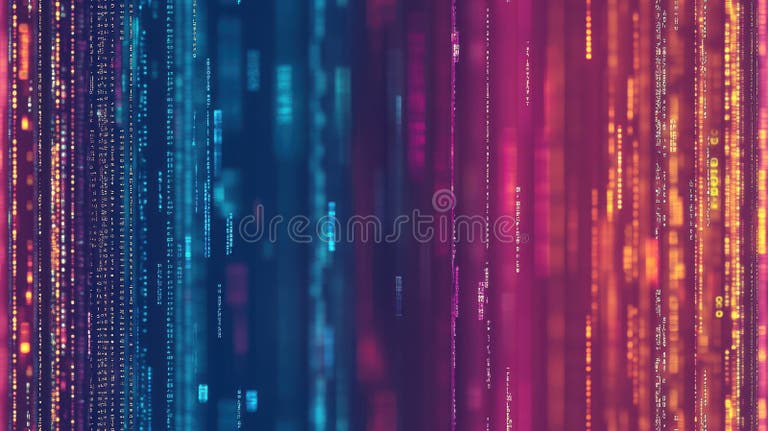 Explore a Sparkling Digital Matrix that Blends 3D Code with Vibrant ...