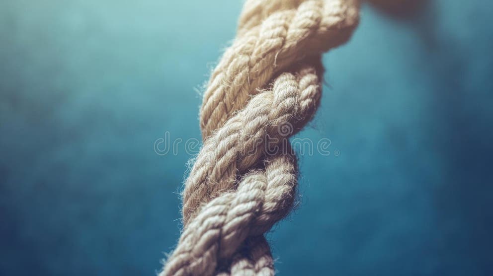 Explore Strength, Knotted Rope on a Blue Backdrop and the Importance of ...