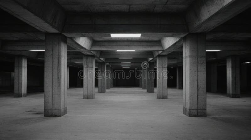 Explore Structure of Architecture with Columns and Beams of Concrete ...