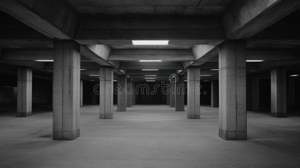 Explore Structure of Architecture with Columns and Beams of Concrete ...