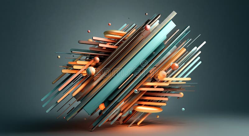 Explore this Stunning Abstract Composition of Floating Shapes and ...