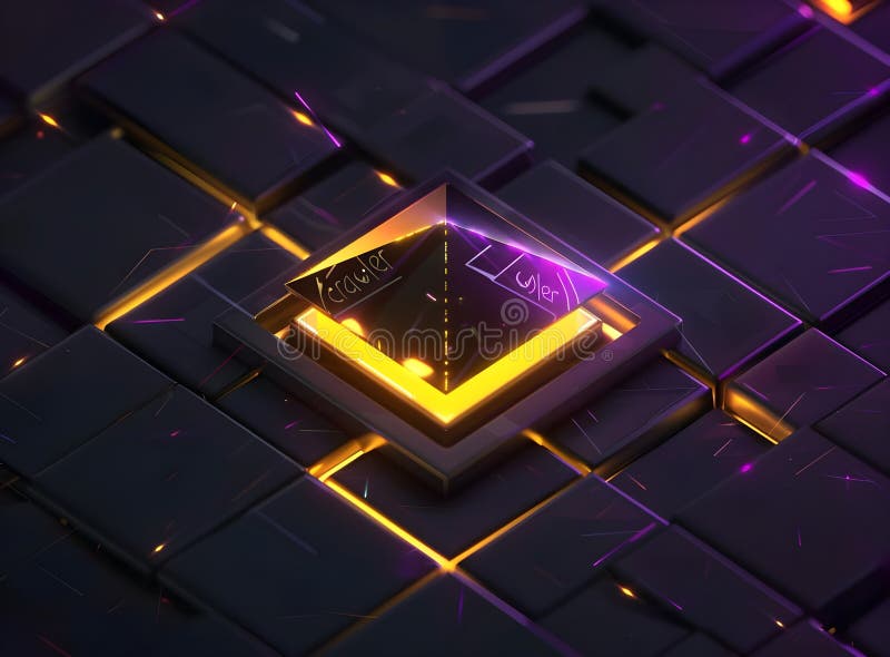 Abstract 3D Logo Crawler with Black Background Stock Illustration ...