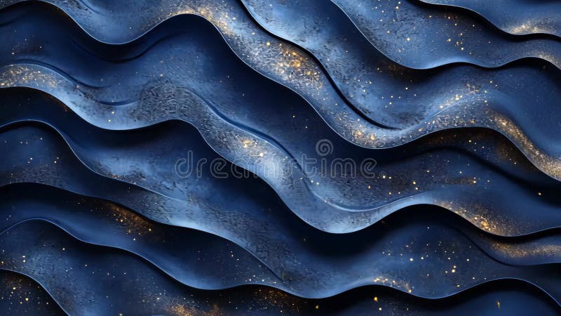 Explore Stunning Abstract Waves in Deep Blue with Shimmering Accents ...
