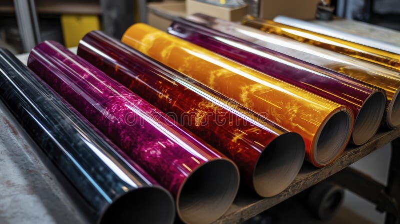 Vibrant Vinyl Wraps Showcase Workshop Product Display Creative ...