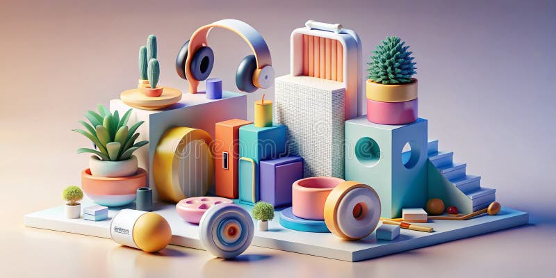 Explore a Stunning 3D Illustrated Catalog of Diverse Products a ...