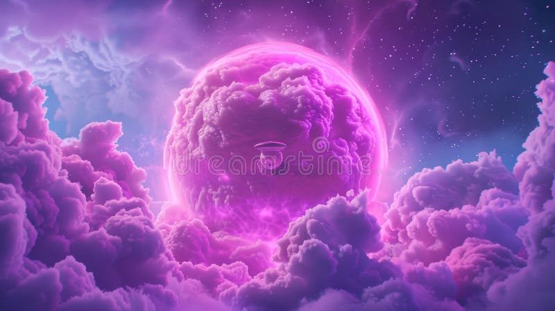Explore a Stunning 3D View of a Purple Nebula, Featuring an Ancient ...