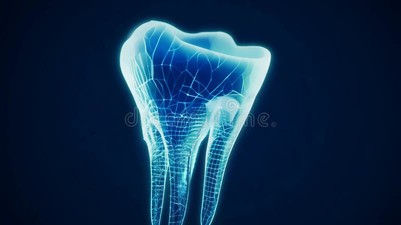 Discover the Intricate Details of a Glowing Digital Tooth Model ...