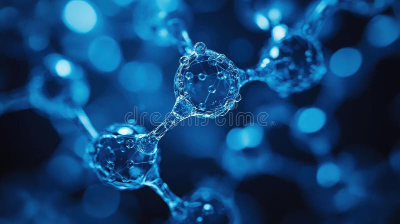Explore the Stunning Details of a Blue Molecular Structure ...