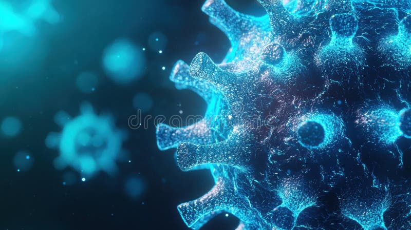 Holographic Infographic Depicting Pandemic Data with Animated Virus ...