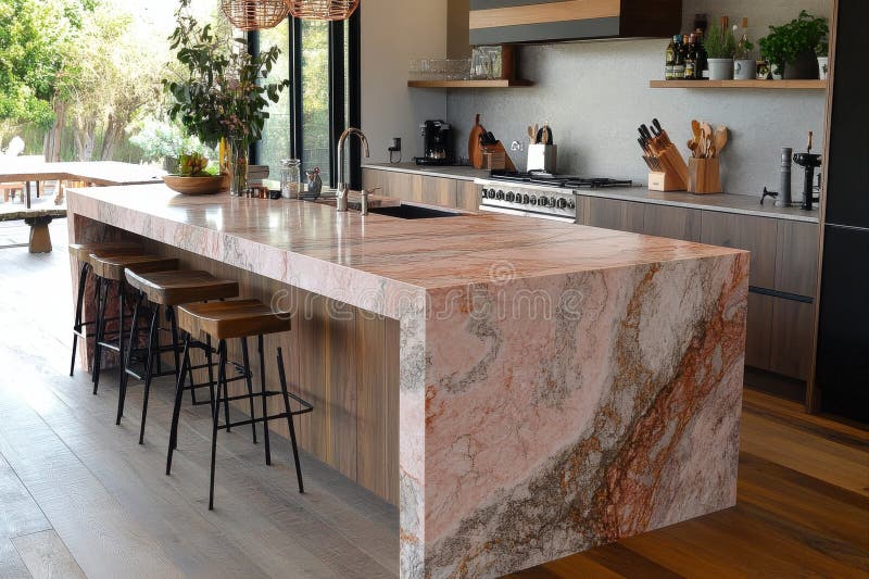 Modern Kitchen Design Contemporary Home Interior Elegant Space Wide ...