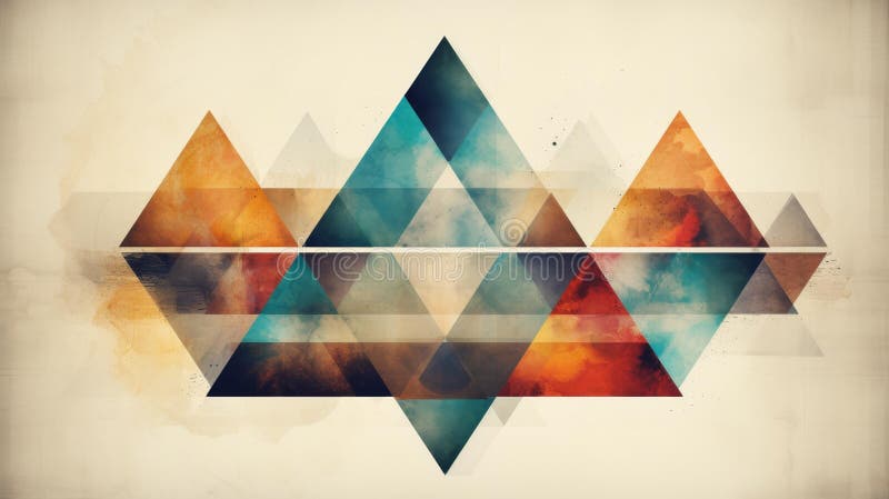 Explore a Stunning Pyramid Composition Illustration with a Geometric ...