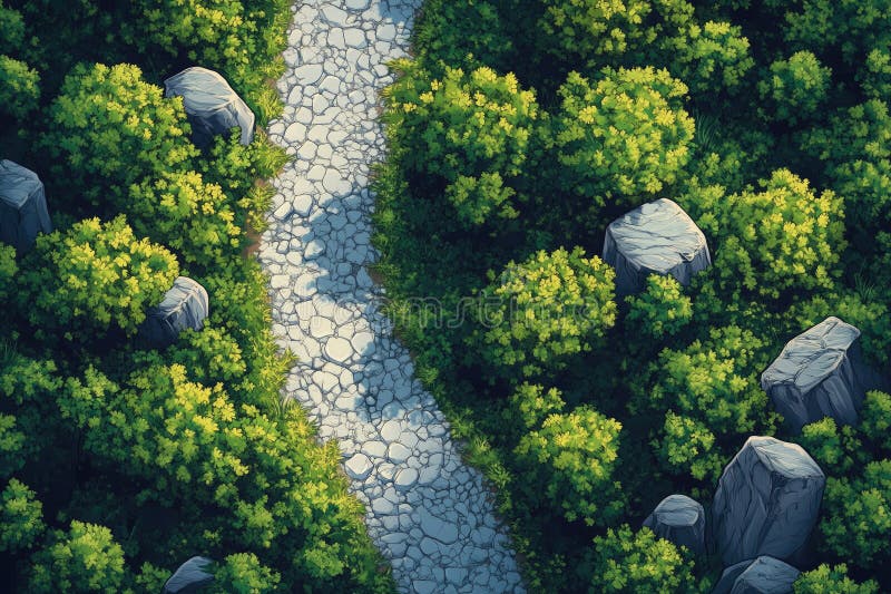 Mountain Forest Path RPG Map - Wilderness Valley Road Battlemap for ...