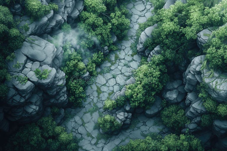 Mountain Forest Path RPG Map - Wilderness Valley Road Battlemap for ...