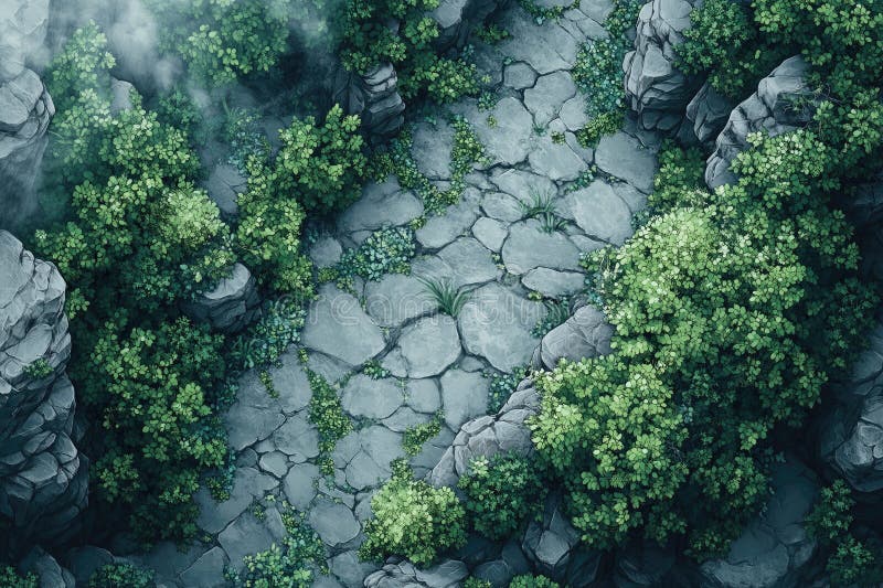 Mountain Forest Path RPG Map - Wilderness Valley Road Battlemap for ...